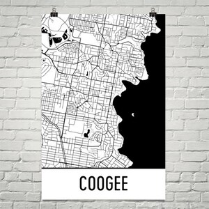 Coogee Map, Coogee Art, Coogee Print, Coogee Australia Poster, Coogee ...