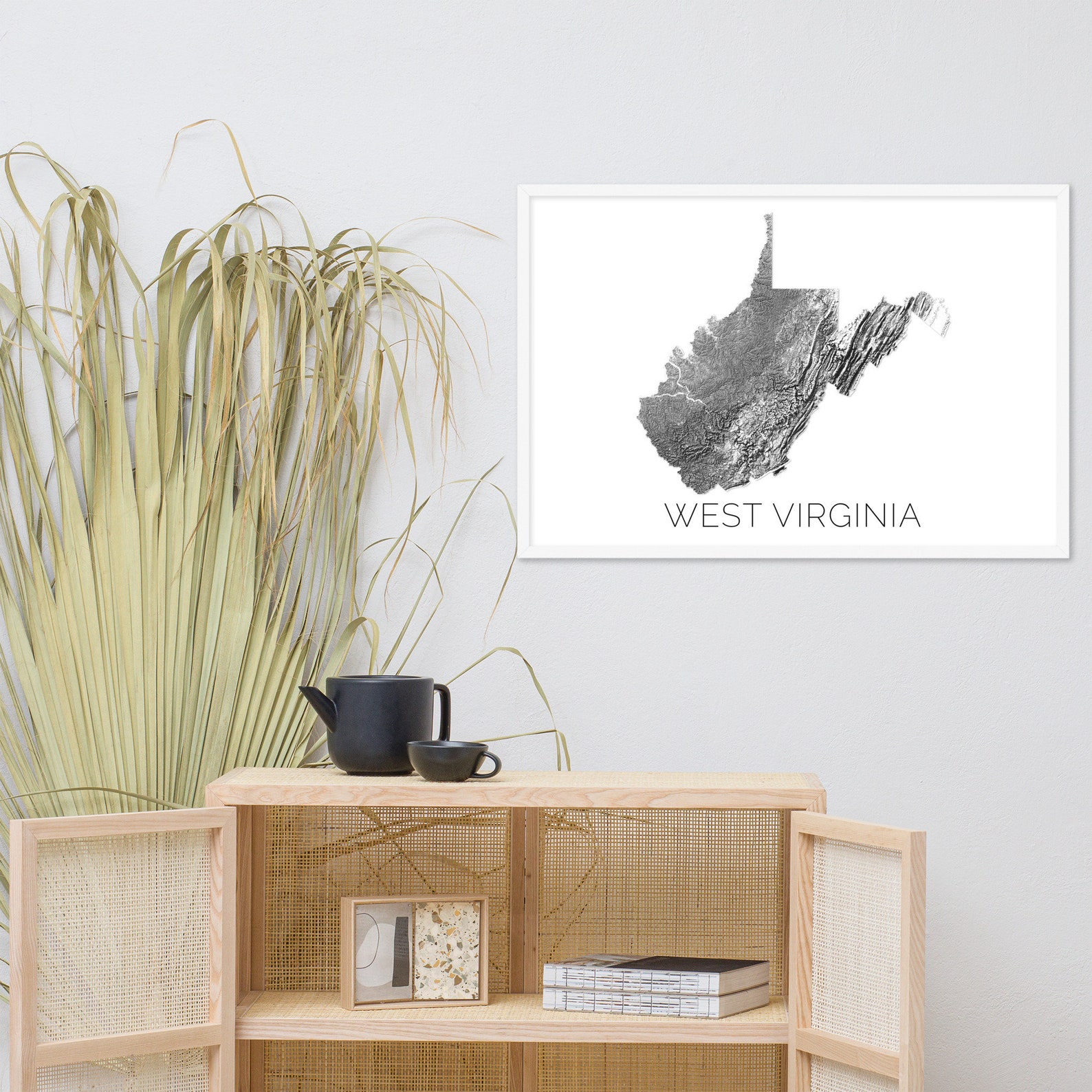 West Virginia Topographic Map Map of West Virginia West - Etsy