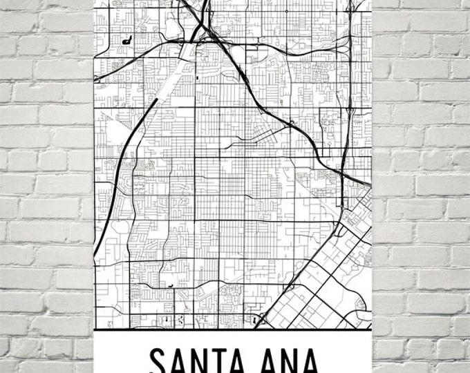 Santa Ana Map Poster, Santa Ana Map Print, Santa Ana Personalized Map ...