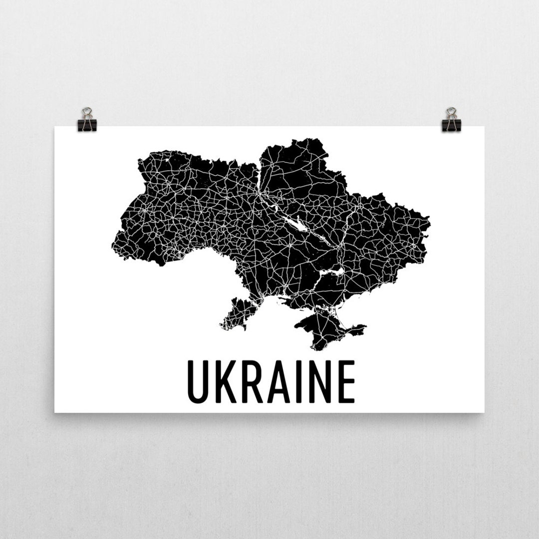 Ukraine Map, Ukrainian Art, Ukrainian Gift, Map of Ukraine, Ukrainian ...