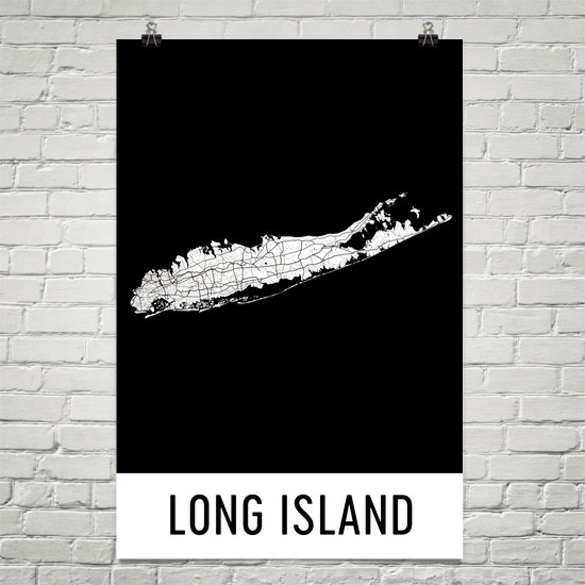 Long Island Map Long Island Wall Art Long Island Art Long - Etsy