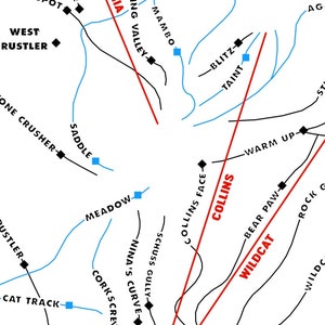 Alta Ski Map Art, Alta Utah, Ski Utah, Alta Trail Map, Alta Ski Resort ...