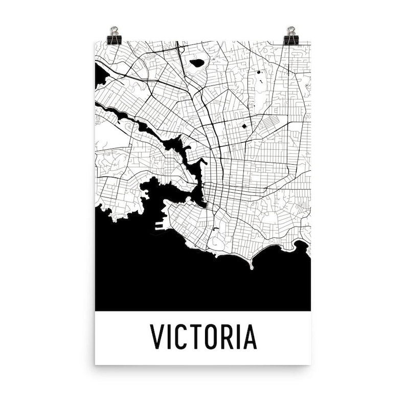 Victoria Map Victoria Art Victoria Print Victoria BC - Etsy
