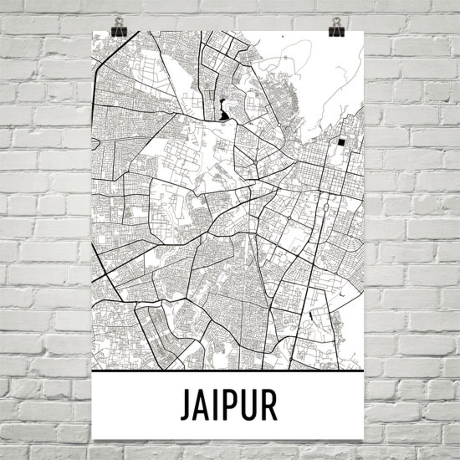 Jaipur Map Jaipur Art Jaipur Print Jaipur India Poster - Etsy