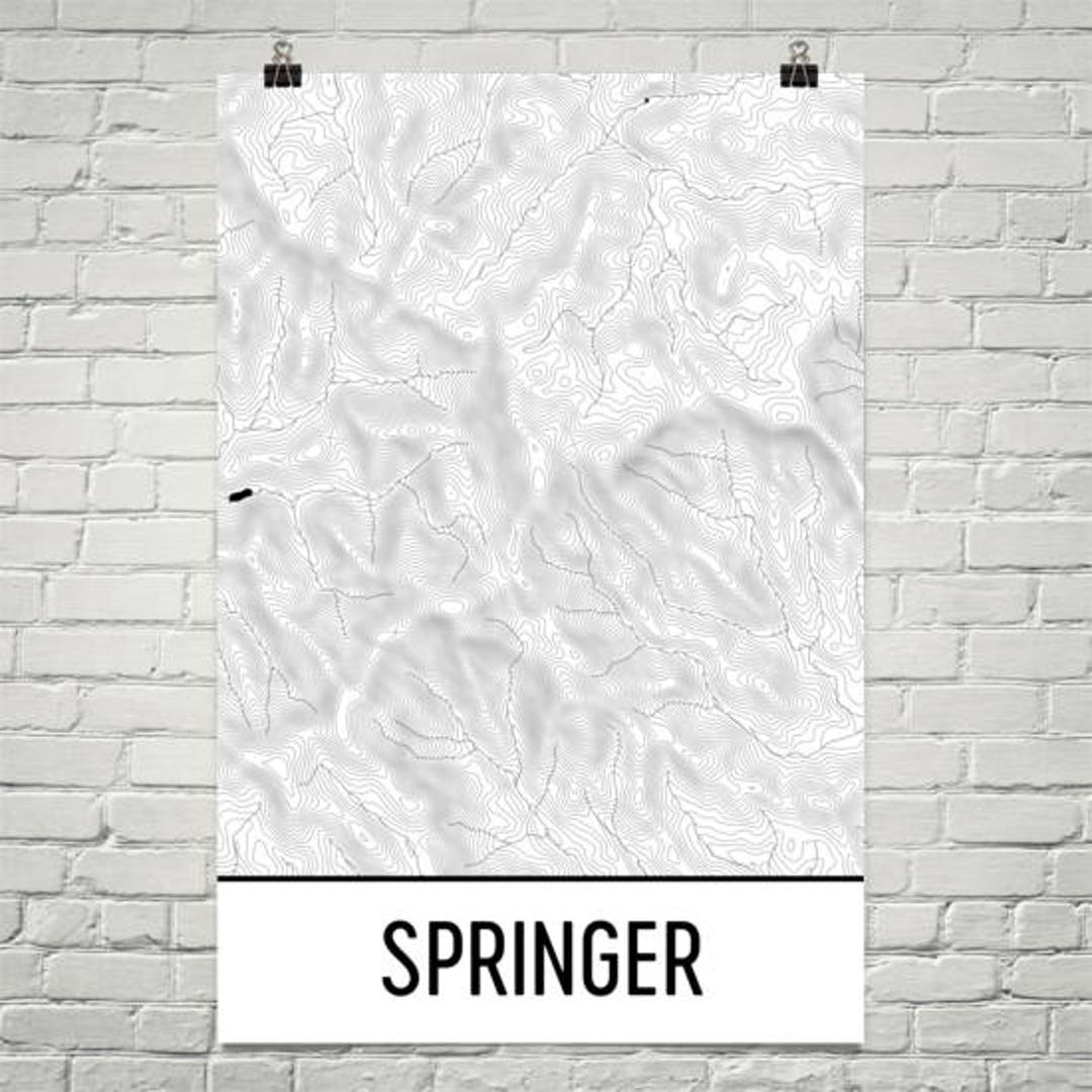 Springer Mountain Print, Appalachian Trail Poster, Springer Mountain ...
