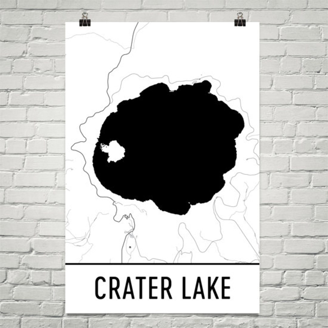 Crater Lake Oregon, Crater Lake OR, Crater Lake Map, Oregon Map, Lake ...