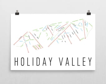 Holiday Valley Printable Ski Resort Map - Etsy