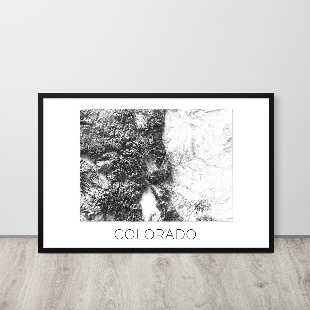 Colorado Topographic Map Art: Minimalist Mountain Print - Etsy