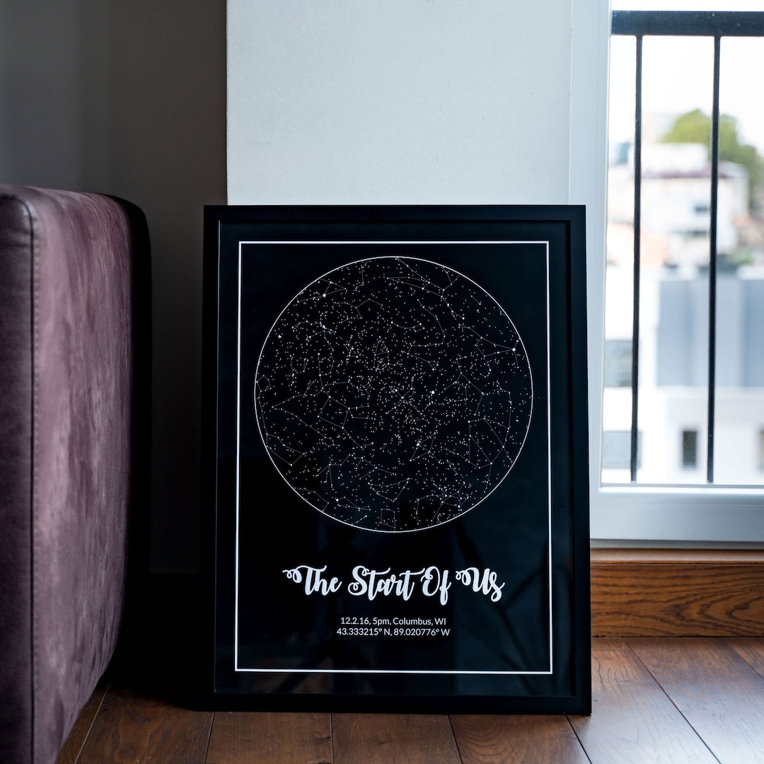 Star Map Birth, Map of the Stars on Birthday, Star Map Birthday, Stars ...