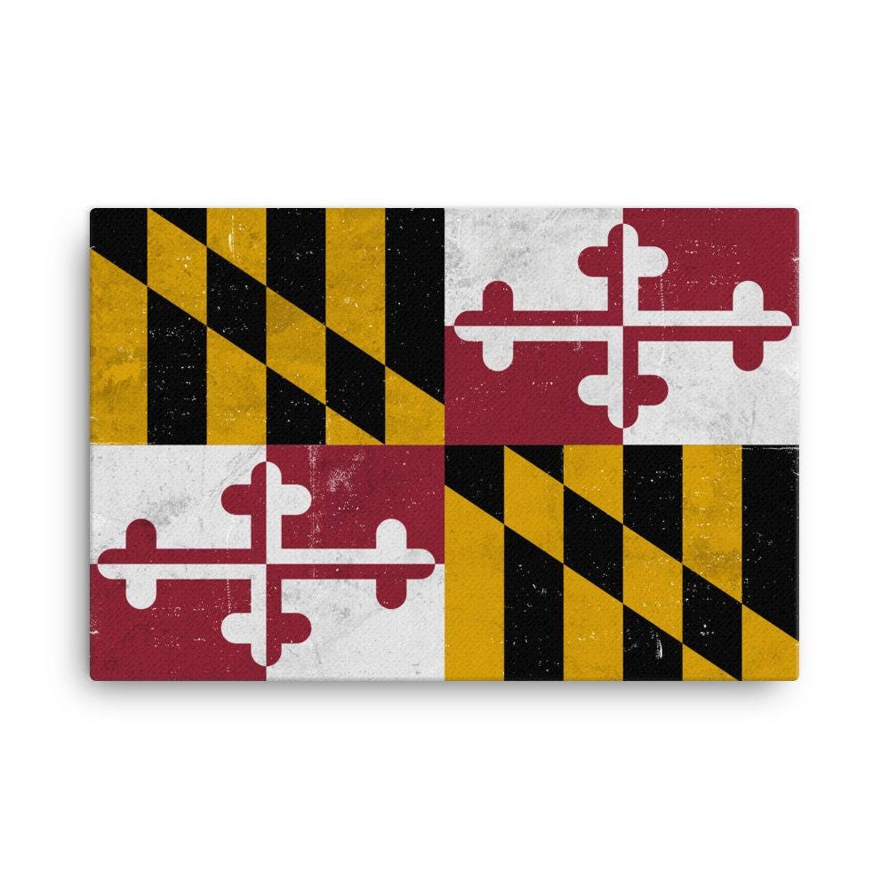 Maryland Flag Maryland Flag Art Maryland State Maryland | Etsy