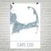 Cape Cod Map, Cape Cod Wall Art, Cape Cod, Cape Cod Print, Map of Cape ...
