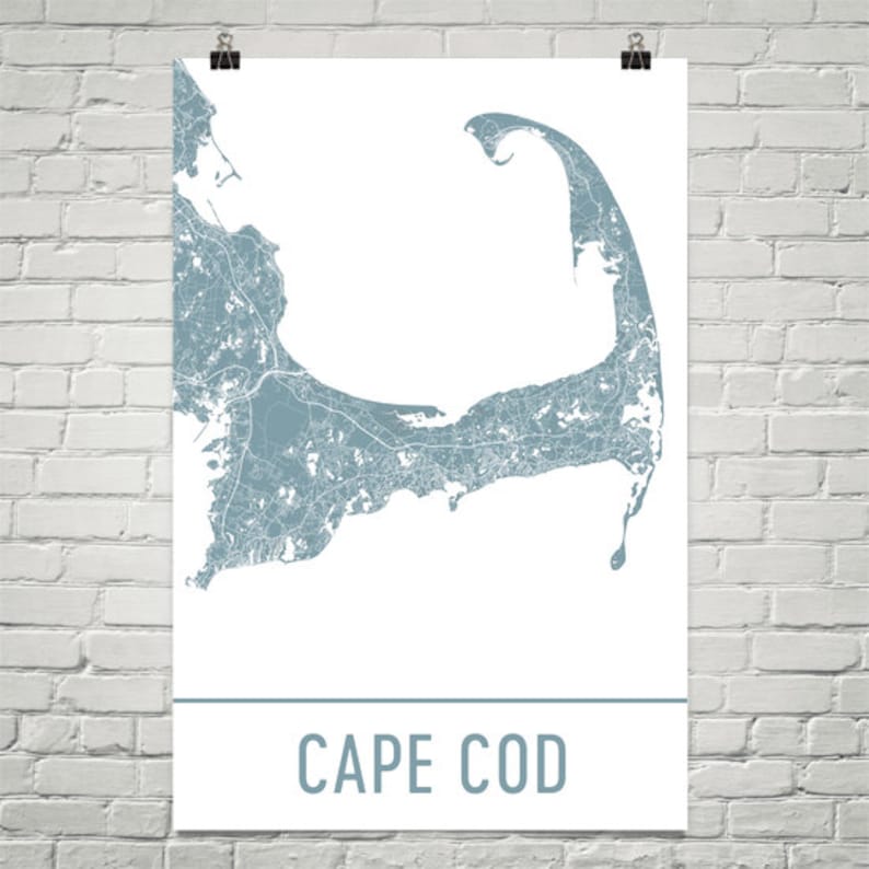 Cape Cod Map Cape Cod Wall Art Cape Cod Cape Cod Print Map - Etsy