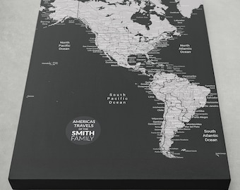 Push Pin Map - Etsy