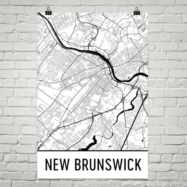 New Brunswick Map - Etsy