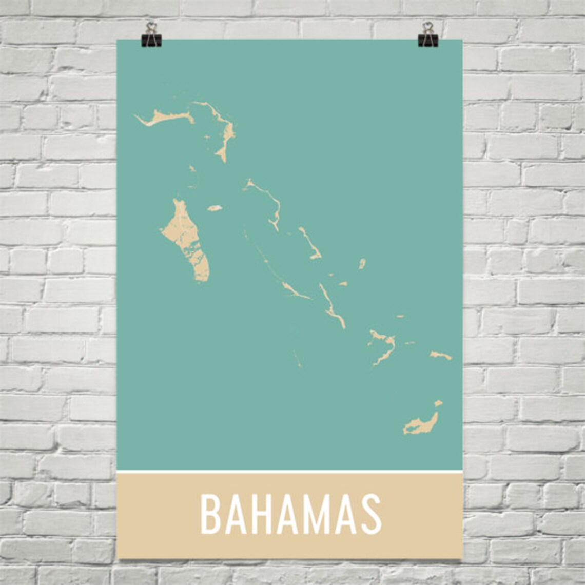 Bahamas Map Bahamas Art Bahamas Print Bahamas Poster | Etsy