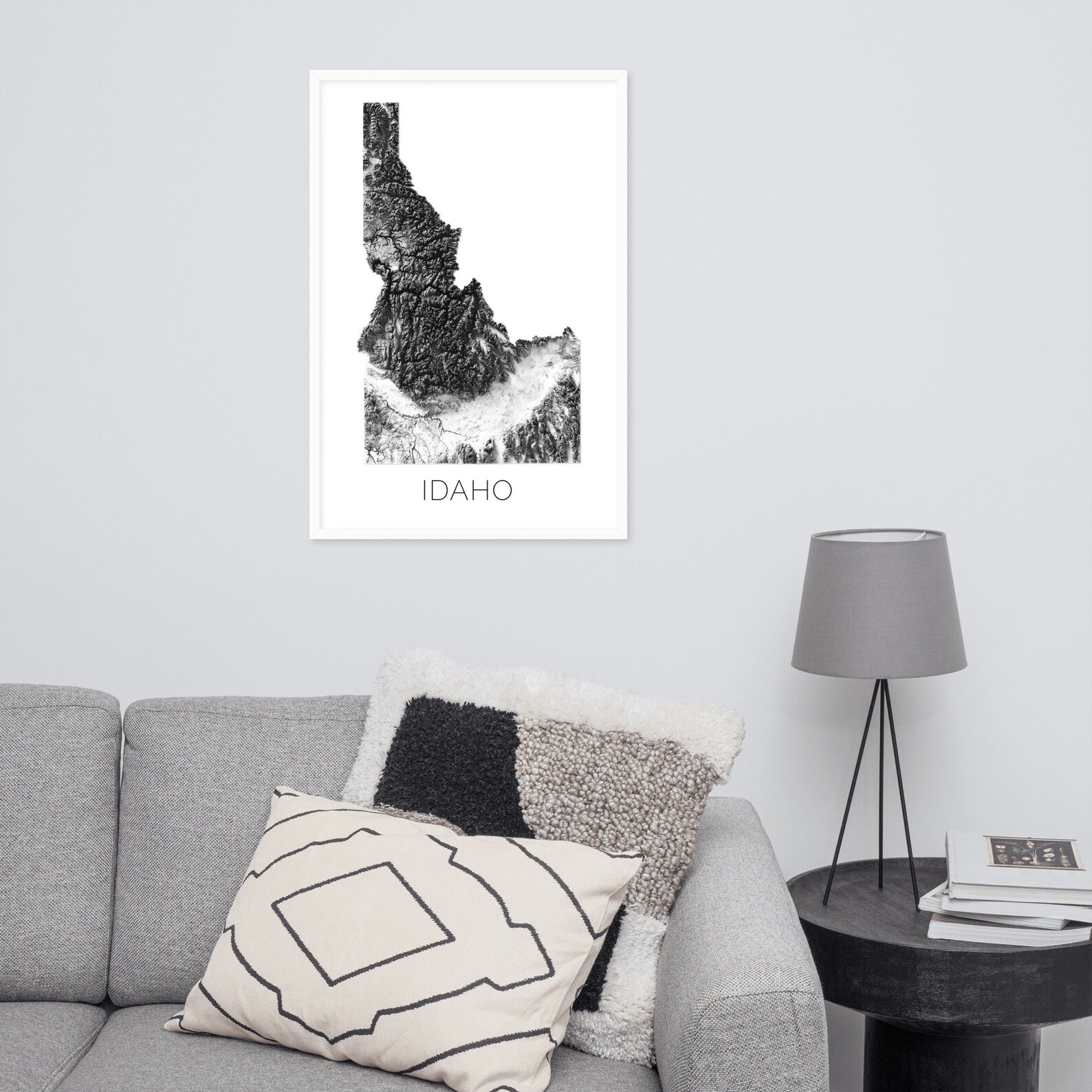 Idaho Topographic Map Map of Idaho ID Map Idaho Decor - Etsy