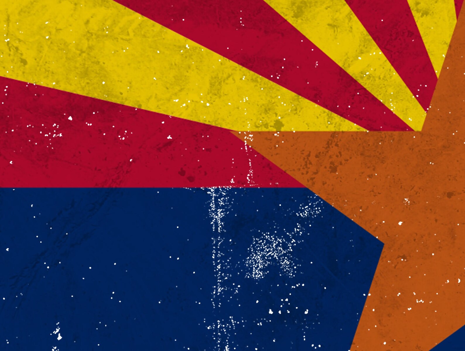 Arizona Flag Art: Textured Canvas or Matte Poster - Etsy