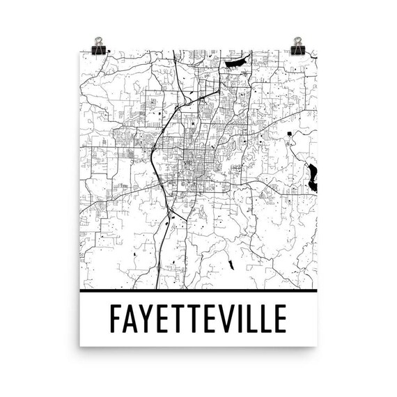 Fayetteville Map Fayetteville Art Fayetteville Print - Etsy
