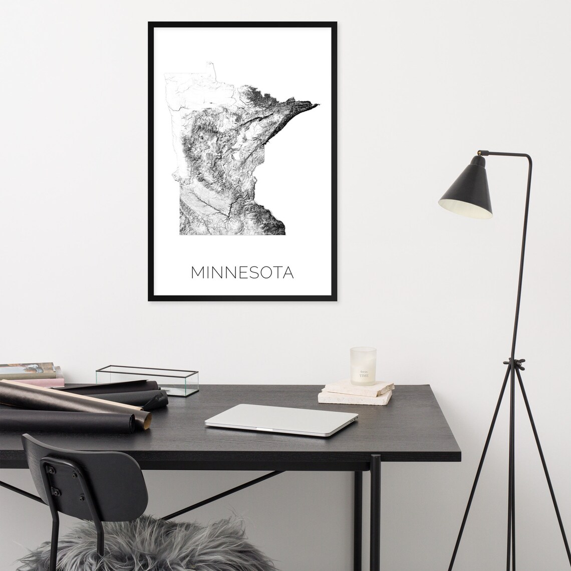 Minnesota Topographic Map Map of Minnesota MN Map Minnesota - Etsy
