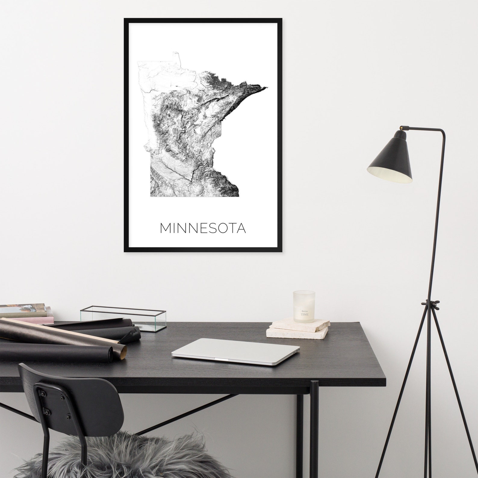 Minnesota Topographic Map Map of Minnesota MN Map Minnesota - Etsy