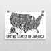 USA Map Typography Art Print, United States Map Wall Art, US Map Poster ...