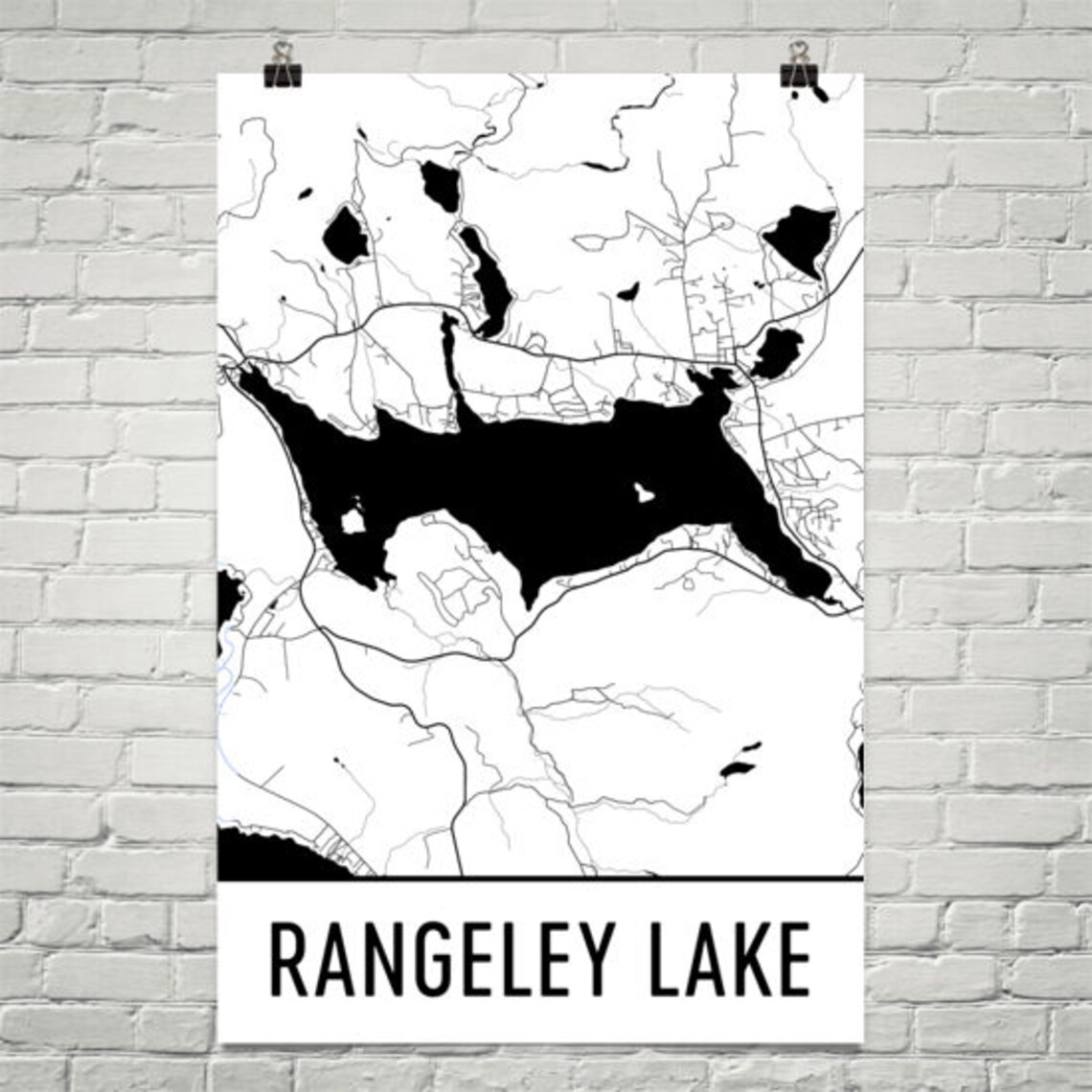 Rangeley Lake Maine Rangeley Lake ME Rangeley Lake Map - Etsy