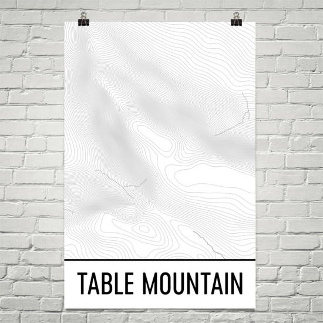 Table Mountain Print, Table Mountain South Africa Poster, Table ...