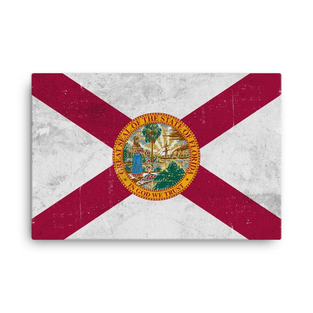 Florida Flag, Florida Flag Art, Florida State, Florida Flag Wall Art ...