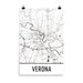 Verona Map, Verona Art, Verona Print, Verona Italy Poster, Verona Wall ...