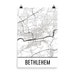 Bethlehem PA Street Map Art Print, Cityscape Home Decor - Etsy