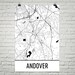 Andover Map, Andover Art, Andover Print, Andover MA Poster, Andover ...
