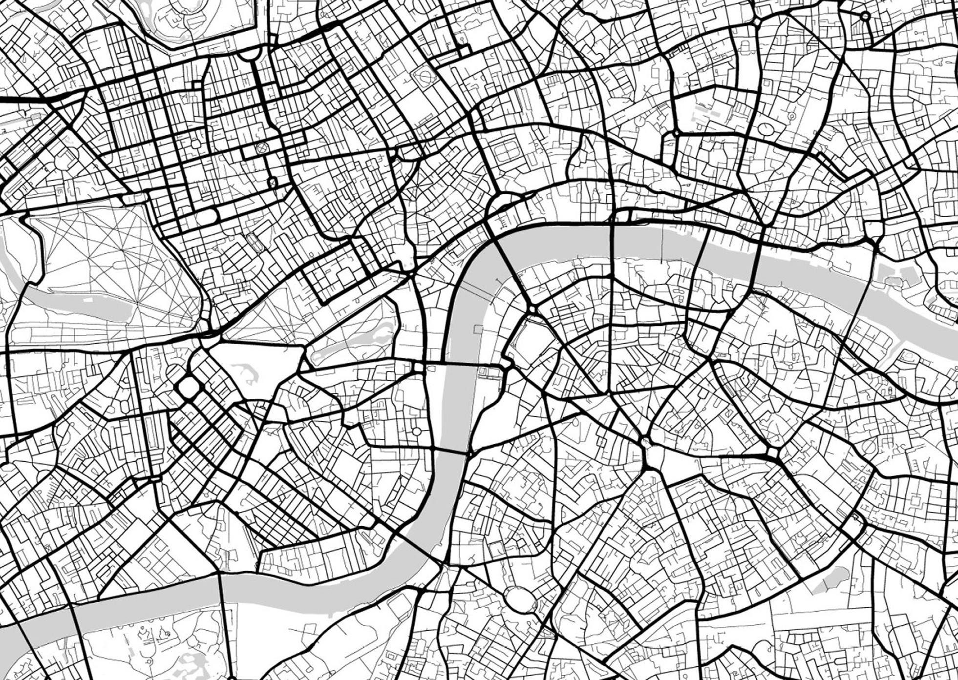 London Print London Map London Art Map of London England | Etsy