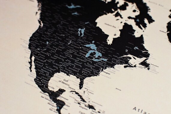 Personalized World Map Gift Personalize Gift Map World Map - Etsy