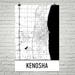 Kenosha Map Kenosha Art Kenosha Print Kenosha WI Poster - Etsy