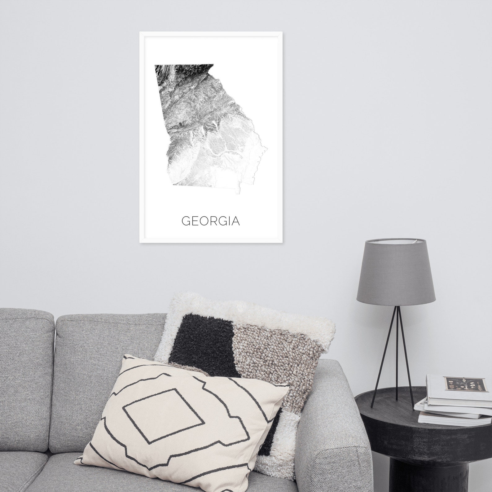 Georgia Topographic Map, Map of Georgia, GA Map, Georgia Decor, Georgia ...
