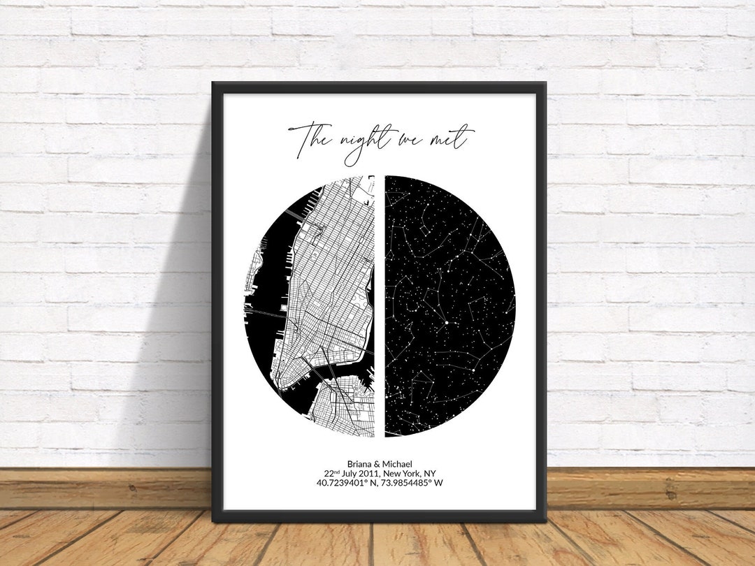 Custom Valentine's Day Gift, First Date Gift, the Night We Met, Our ...