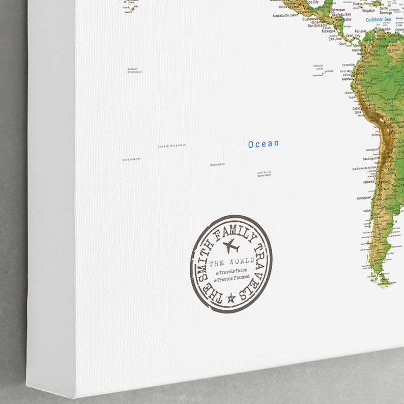 Personalized Framed World Map World Map Wall Map to Show - Etsy