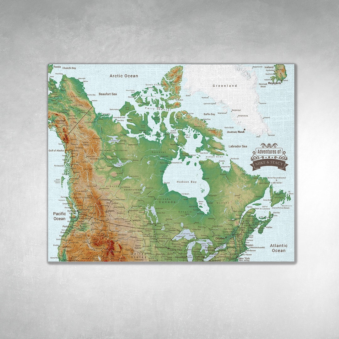 Canada Map With Pins, Push Pin Travel Map for Canada, Map of Canada ...