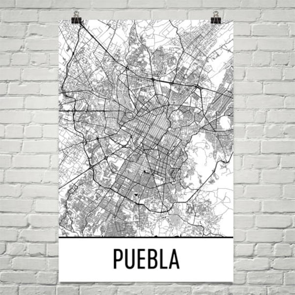 Puebla México Map - Etsy