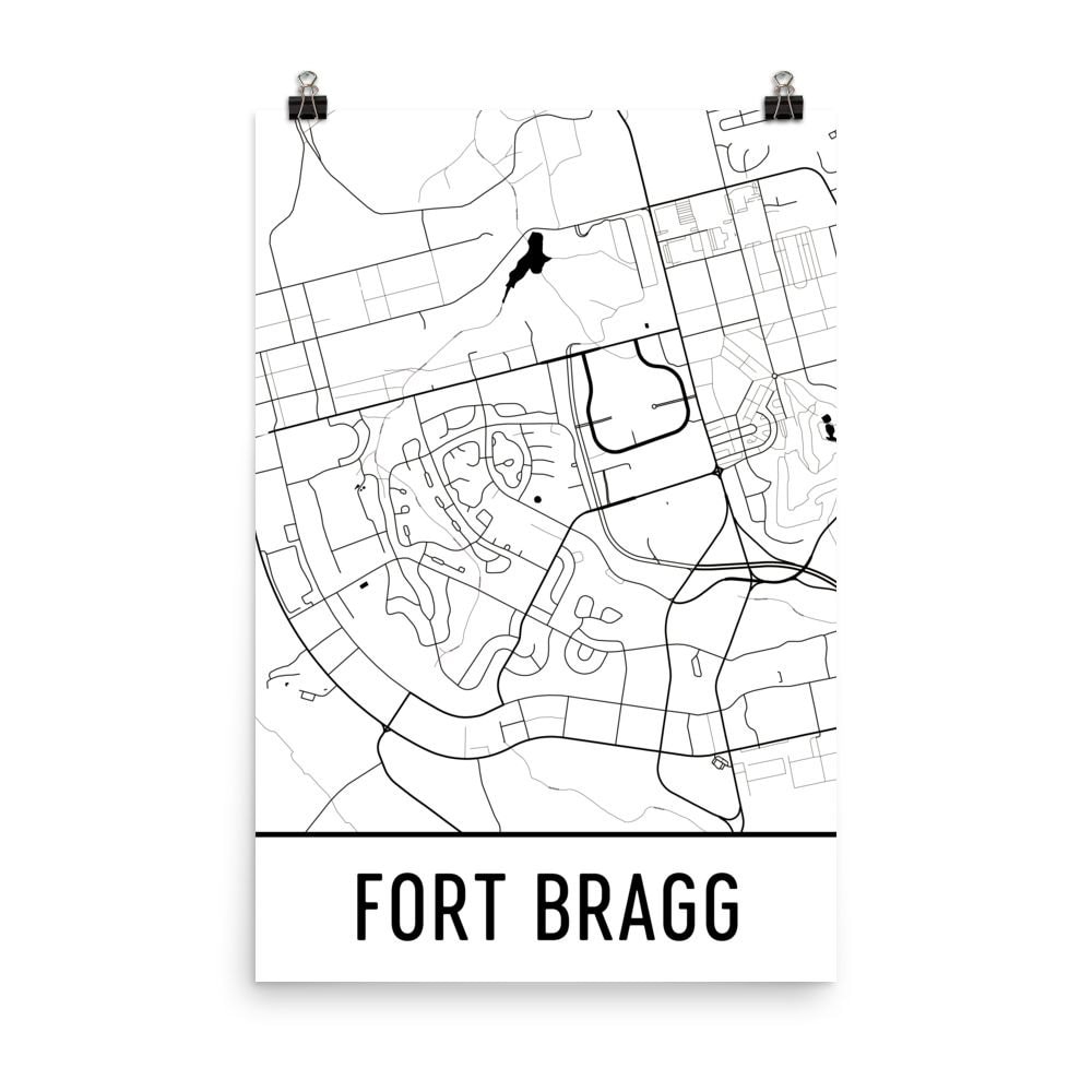 Fort Bragg Map Fort Bragg Art Fort Bragg Print Fort Bragg | Etsy