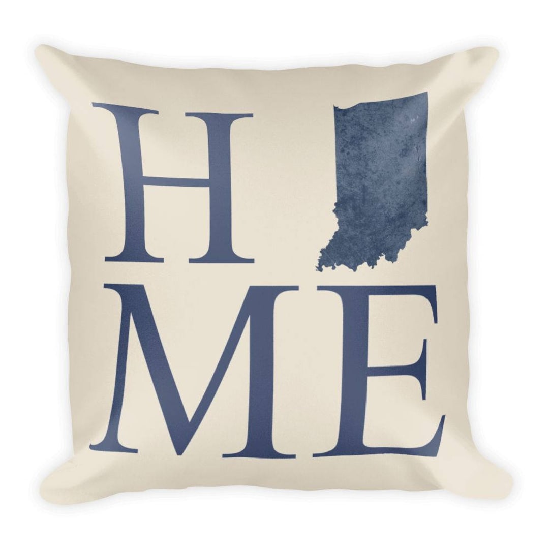 Indiana Map Pillow, Indiana Home Decor, USA Made - Etsy
