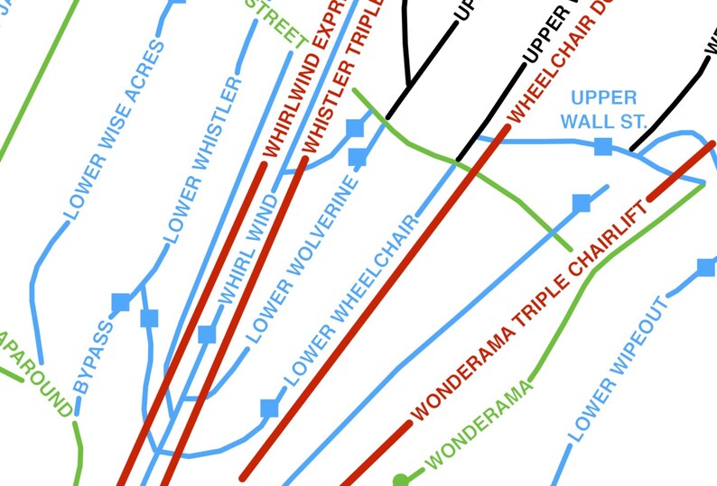 Windham Ski Map Art Windham New York Upstate New York | Etsy