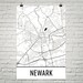 Newark DE Map, Newark Art, Newark Print, Newark Delaware Art Poster ...