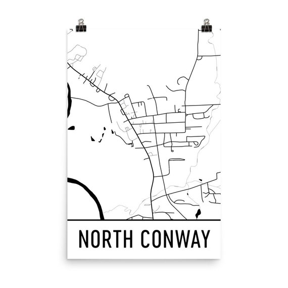 North Conway Map North Conway Art North Conway Print North | Etsy