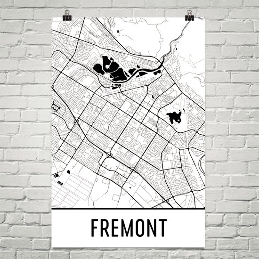 Fremont Map, Fremont Art, Fremont Print, Fremont California Poster ...