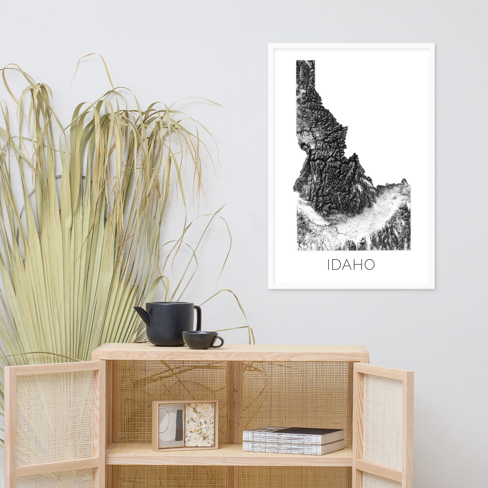 Idaho Topographic Map Map of Idaho ID Map Idaho Decor - Etsy