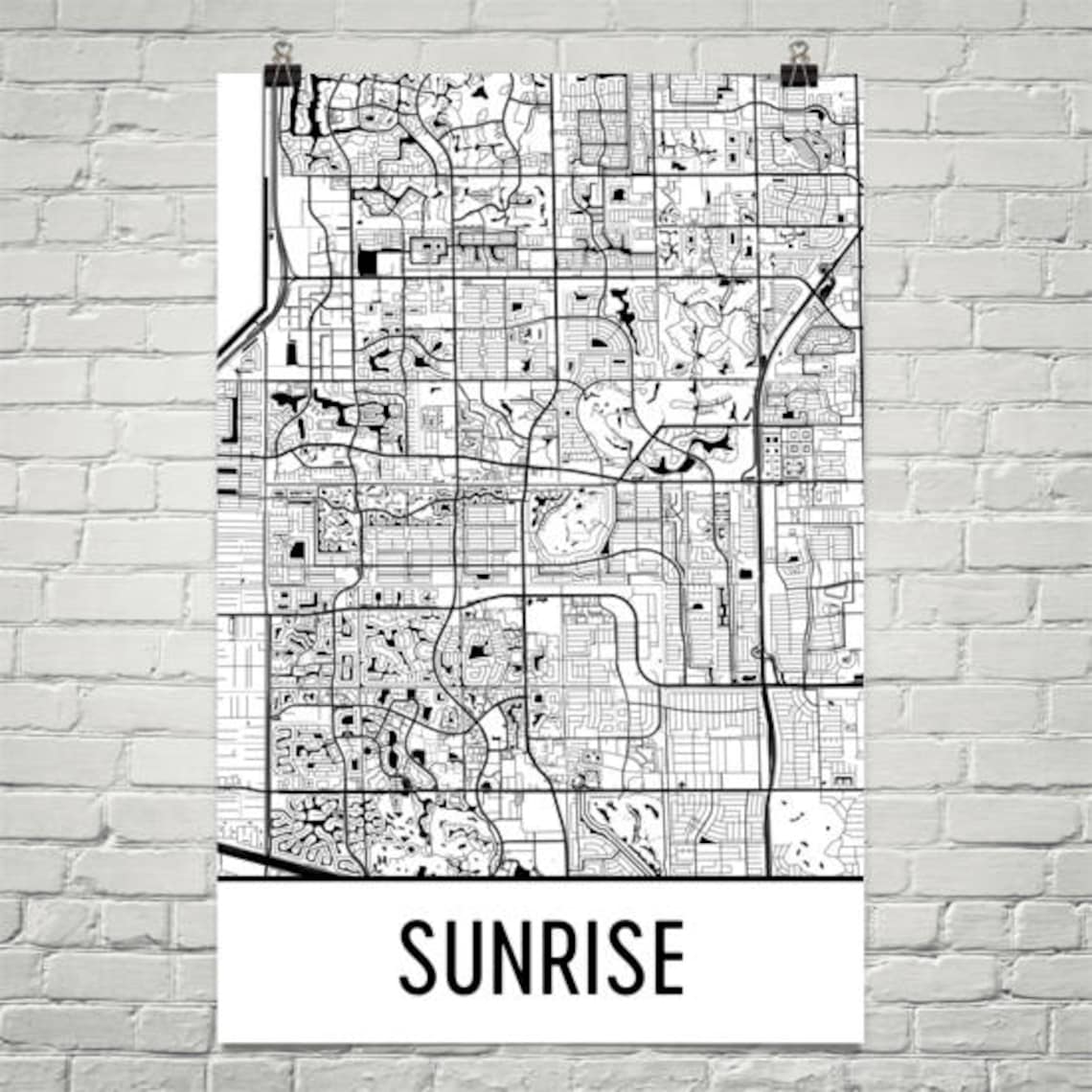 Sunrise Map Sunrise Art Sunrise Print Sunrise FL Poster | Etsy