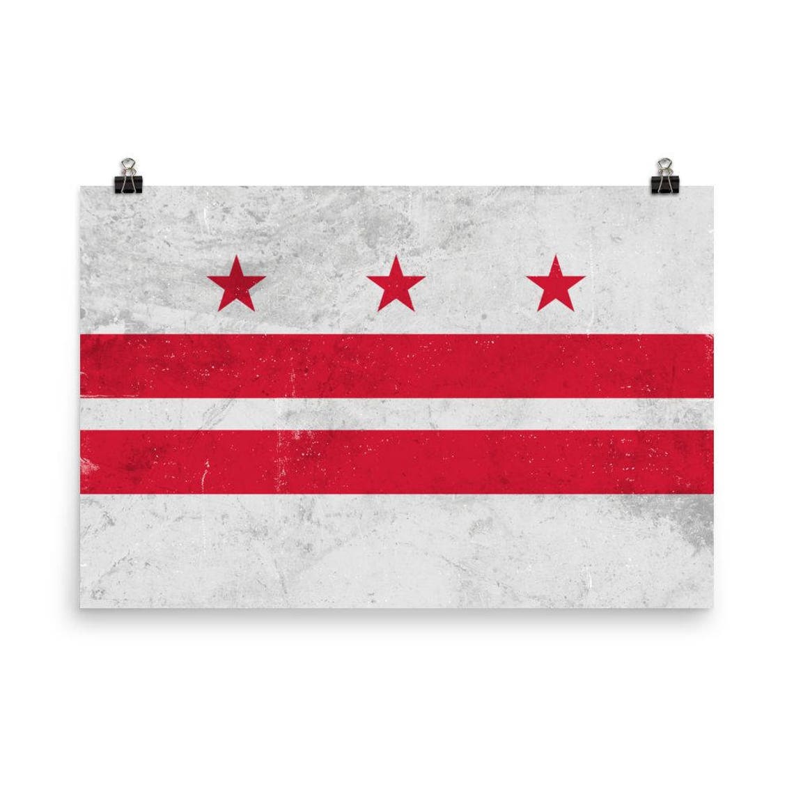 Washington DC Flag DC Flag Art Washington DC Washington | Etsy