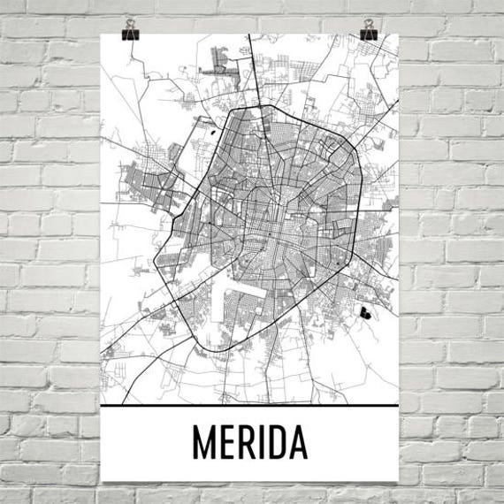 Merida Map Merida Art Merida Print Merida Poster Merida | Etsy