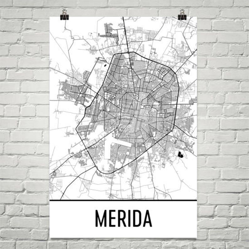 Merida Map Merida Art Merida Print Merida Poster Merida | Etsy